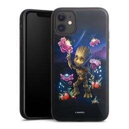 DeinDesign iPhone 11 Handy Gallery Case Handyh&uuml;lle 9H Geh&auml;rtetes Glas R&uuml;ckseite H&uuml;lle Guardians Of The Galaxy Marvel Baby Groot Gallery Case