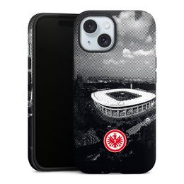 DeinDesign iPhone 15 Handy Panzer Handyh&uuml;lle robuste Outdoor H&uuml;lle Schutzh&uuml;lle matt Eintracht Frankfurt Sge Stadium Tough Case