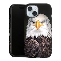 DeinDesign iPhone 15 Handy Panzer Handyh&uuml;lle robuste Outdoor H&uuml;lle Schutzh&uuml;lle matt Animals Eagle Bird Tough Case