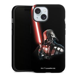 DeinDesign iPhone 15 Handy Panzer Handyh&uuml;lle robuste Outdoor H&uuml;lle Schutzh&uuml;lle matt Merchandise Darth Vader Star Wars Tough Case