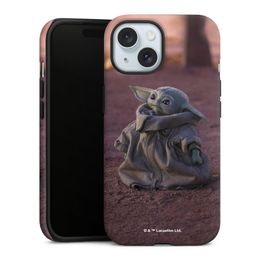 DeinDesign iPhone 15 Handy Panzer Handyh&uuml;lle robuste Outdoor H&uuml;lle Schutzh&uuml;lle matt The Child Star Wars Baby Yoda Tough Case