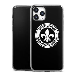 DeinDesign iPhone 11 Pro Handy Slim Case Silikon Handyh&uuml;lle transparent H&uuml;lle extra d&uuml;nn Sv Darmstadt 98 Official Licensed Product Logo Silikon Slim Case