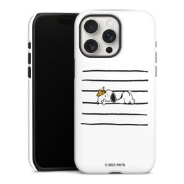 DeinDesign iPhone 15 Pro Max Handy Panzer Handyh&uuml;lle robuste Outdoor H&uuml;lle Schutzh&uuml;lle matt Snoopy Dog Peanuts Tough Case