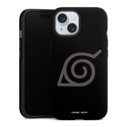 DeinDesign iPhone 15 Handy Panzer Handyh&uuml;lle robuste Outdoor H&uuml;lle Schutzh&uuml;lle matt Naruto Shippuden Konoha Logo Tough Case