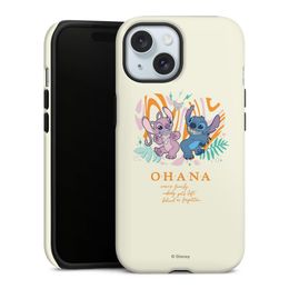 DeinDesign iPhone 15 Handy Panzer Handyh&uuml;lle robuste Outdoor H&uuml;lle Schutzh&uuml;lle matt Official Licensed Product Lilo & Stitch Disney Tough Case