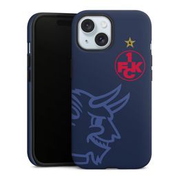 DeinDesign iPhone 15 Handy Panzer Handyh&uuml;lle robuste Outdoor H&uuml;lle Schutzh&uuml;lle matt Logo 1. Fc Kaiserslautern 1. Fck Tough Case