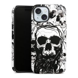 DeinDesign iPhone 15 Handy Panzer Handyh&uuml;lle robuste Outdoor H&uuml;lle Schutzh&uuml;lle matt Totenkopf Skulls Halloween Tough Case