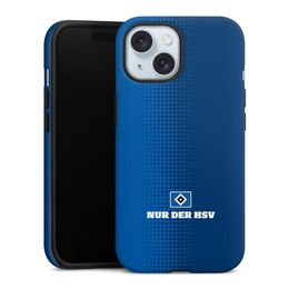 DeinDesign iPhone 15 Handy Panzer Handyh&uuml;lle robuste Outdoor H&uuml;lle Schutzh&uuml;lle matt Hsv Logo Official Licensed Product Tough Case