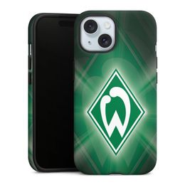 DeinDesign iPhone 15 Handy Panzer Handyh&uuml;lle robuste Outdoor H&uuml;lle Schutzh&uuml;lle matt Sv Werder Bremen Coat Of Arms Official Licensed Product Tough Case
