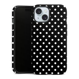 DeinDesign iPhone 15 Handy Panzer Handyh&uuml;lle robuste Outdoor H&uuml;lle Schutzh&uuml;lle matt Retro Points Polka Dots Tough Case