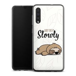 DeinDesign Galaxy A50 Handy Silikon H&uuml;lle Case transparent Handyh&uuml;lle Animals Sloth Lazy Sunday Silikon Case