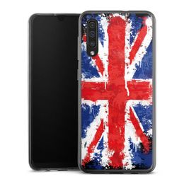 DeinDesign Galaxy A50 Handy Silikon H&uuml;lle Case transparent Handyh&uuml;lle Union Jack England Flag Silikon Case