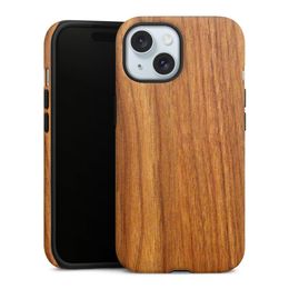 DeinDesign iPhone 15 Handy Panzer Handyh&uuml;lle robuste Outdoor H&uuml;lle Schutzh&uuml;lle matt Larch Wood Wooden Look Tough Case