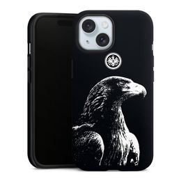 DeinDesign iPhone 15 Handy Panzer Handyh&uuml;lle robuste Outdoor H&uuml;lle Schutzh&uuml;lle matt Attila Official Licensed Product Eintracht Frankfurt Tough Case