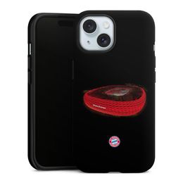 DeinDesign iPhone 15 Handy Panzer Handyh&uuml;lle robuste Outdoor H&uuml;lle Schutzh&uuml;lle matt Fc Bayern M&uuml;nchen Fcb Official Licensed Product Stadium Tough Case