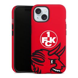 DeinDesign iPhone 15 Handy Panzer Handyh&uuml;lle robuste Outdoor H&uuml;lle Schutzh&uuml;lle matt Devil 1. Fc Kaiserslautern 1. Fck Tough Case
