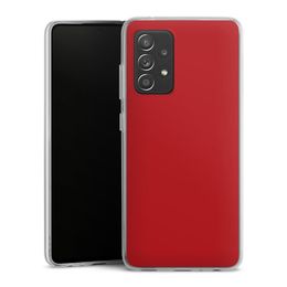 DeinDesign Galaxy A52s 5G Handy Silikon H&uuml;lle Case transparent Handyh&uuml;lle Unicoloured Colour Red Silikon Case