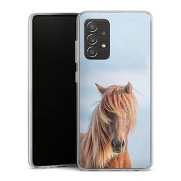 DeinDesign Galaxy A52s 5G Handy Silikon H&uuml;lle Case transparent Handyh&uuml;lle Animals Animal Look Horse Silikon Case