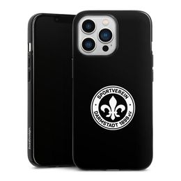 DeinDesign iPhone 13 Pro Handy Silikon H&uuml;lle Case schwarz Handyh&uuml;lle Sv Darmstadt 98 Official Licensed Product Logo