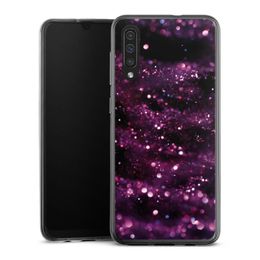 DeinDesign Galaxy A50 Handy Silikon H&uuml;lle Case transparent Handyh&uuml;lle Glitzer Muster Glitter Silikon Case