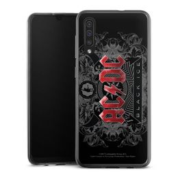 DeinDesign Galaxy A50 Handy Silikon H&uuml;lle Case transparent Handyh&uuml;lle Merchandise Black Ice Acdc Silikon Case