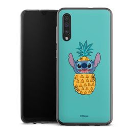 DeinDesign Galaxy A50 Handy Silikon H&uuml;lle Case transparent Handyh&uuml;lle Disney Lilo & Stitch Pineapple Silikon Case