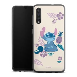 DeinDesign Galaxy A50 Handy Silikon H&uuml;lle Case transparent Handyh&uuml;lle Flowers Lilo & Stitch Official Licensed Product Silikon Case