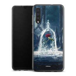 DeinDesign Galaxy A50 Handy Silikon H&uuml;lle Case transparent Handyh&uuml;lle Rose The Beauty And The Beast Disney Princess Silikon Case