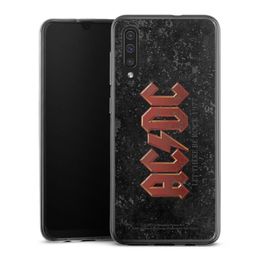 DeinDesign Galaxy A50 Handy Silikon H&uuml;lle Case transparent Handyh&uuml;lle Acdc Merchandise Logo Silikon Case