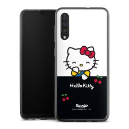 DeinDesign Galaxy A50 Handy Silikon H&uuml;lle Case transparent Handyh&uuml;lle Hello Kitty Cherry Official Licensed Product Silikon Case