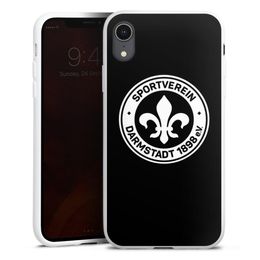 DeinDesign iPhone Xr Handy Silikon H&uuml;lle Case wei&szlig; Handyh&uuml;lle Sv Darmstadt 98 Official Licensed Product Logo Silikon Case