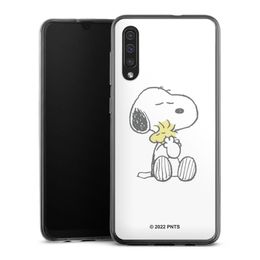DeinDesign Galaxy A50 Handy Silikon H&uuml;lle Case transparent Handyh&uuml;lle Snoopy Love Peanuts Silikon Case