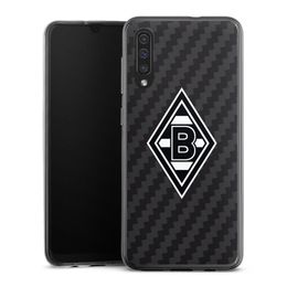 DeinDesign Galaxy A50 Handy Silikon H&uuml;lle Case transparent Handyh&uuml;lle Borussia M&ouml;nchengladbach Carbon Gladbach Silikon Case