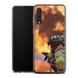 DeinDesign Galaxy A50 Handy Silikon H&uuml;lle Case transparent Handyh&uuml;lle Fire Fighter Fire Fighters Life Saver Silikon Case