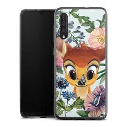 DeinDesign Galaxy A50 Handy Silikon H&uuml;lle Case transparent Handyh&uuml;lle Disney Bambi Flowers Silikon Case