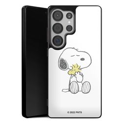 DeinDesign Galaxy S25 Ultra Handy Silikon H&uuml;lle Case schwarz Handyh&uuml;lle Snoopy Love Peanuts