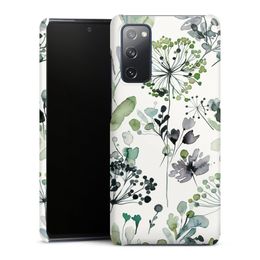 DeinDesign Galaxy S20 FE Handy Premium Case Smartphone Handyh&uuml;lle Schutzh&uuml;lle gl&auml;nzend Flowers Eukalyptus Water Colour Premium Case