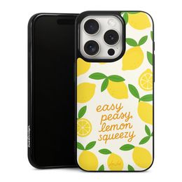 DeinDesign iPhone 15 Pro Handy Silikon H&uuml;lle Case schwarz Handyh&uuml;lle Spruch Statement Lemon