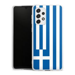 DeinDesign Galaxy A33 5G Handy Silikon H&uuml;lle Case transparent Handyh&uuml;lle Greece Flag Silikon Case