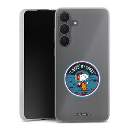 DeinDesign Galaxy S25 FE Handy Slim Case Silikon Handyh&uuml;lle transparent H&uuml;lle extra d&uuml;nn Peanuts Weltall Snoopy Silikon Slim Case