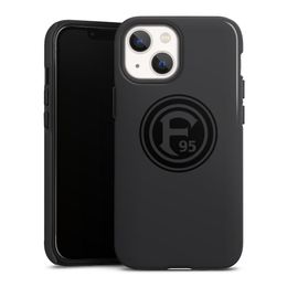 DeinDesign iPhone 13 Mini Handy Panzer Handyh&uuml;lle robuste Outdoor H&uuml;lle Schutzh&uuml;lle gl&auml;nzend F95 Fortuna D&uuml;sseldorf Logo Tough Case