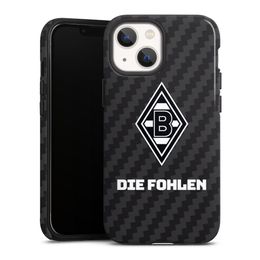 DeinDesign iPhone 13 Mini Handy Panzer Handyh&uuml;lle robuste Outdoor H&uuml;lle Schutzh&uuml;lle gl&auml;nzend Borussia M&ouml;nchengladbach Carbon Gladbach Tough Case