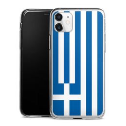 DeinDesign iPhone 11 Handy Slim Case Silikon Handyh&uuml;lle transparent H&uuml;lle extra d&uuml;nn Flag Greece Silikon Slim Case