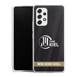 DeinDesign Galaxy A53 5G Handy Silikon H&uuml;lle Case wei&szlig; Handyh&uuml;lle Thw Kiel Merchandise Handball Silikon Case