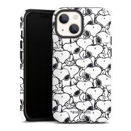 DeinDesign iPhone 13 Mini Handy Panzer Handyh&uuml;lle robuste Outdoor H&uuml;lle Schutzh&uuml;lle gl&auml;nzend Peanuts Snoopy Muster Tough Case