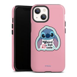 DeinDesign iPhone 13 Mini Handy Panzer Handyh&uuml;lle robuste Outdoor H&uuml;lle Schutzh&uuml;lle gl&auml;nzend Lilo & Stitch Disney Sayings Tough Case