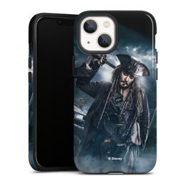 DeinDesign iPhone 13 Mini Handy Panzer Handyh&uuml;lle robuste Outdoor H&uuml;lle Schutzh&uuml;lle gl&auml;nzend Fluch Der Karibik Captain Jack Sparrow Official Licensed Product 