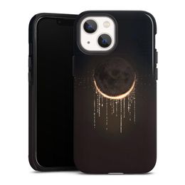 DeinDesign iPhone 13 Mini Handy Panzer Handyh&uuml;lle robuste Outdoor H&uuml;lle Schutzh&uuml;lle gl&auml;nzend Full Moon Moon Light Tough Case