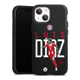 DeinDesign iPhone 13 Mini Handy Panzer Handyh&uuml;lle robuste Outdoor H&uuml;lle Schutzh&uuml;lle gl&auml;nzend Fc Bayern M&uuml;nchen Official Licensed Product Luis Diaz Tough Case