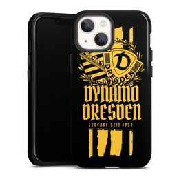 DeinDesign iPhone 13 Mini Handy Panzer Handyh&uuml;lle robuste Outdoor H&uuml;lle Schutzh&uuml;lle gl&auml;nzend Sg Dynamo Dresden Statement Sgd Tough Case